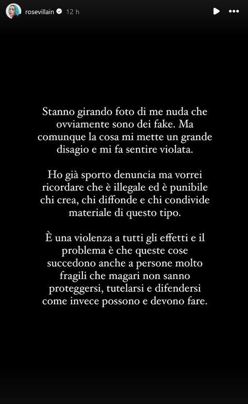 Rose Villain Girano Foto Nuda E Deep Fake Una Violenza