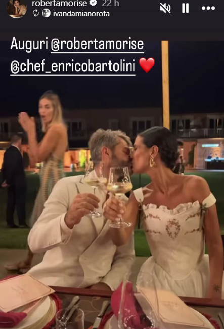 Roberta Morise ed Enrico Bartolini, nozze romantiche in Toscana