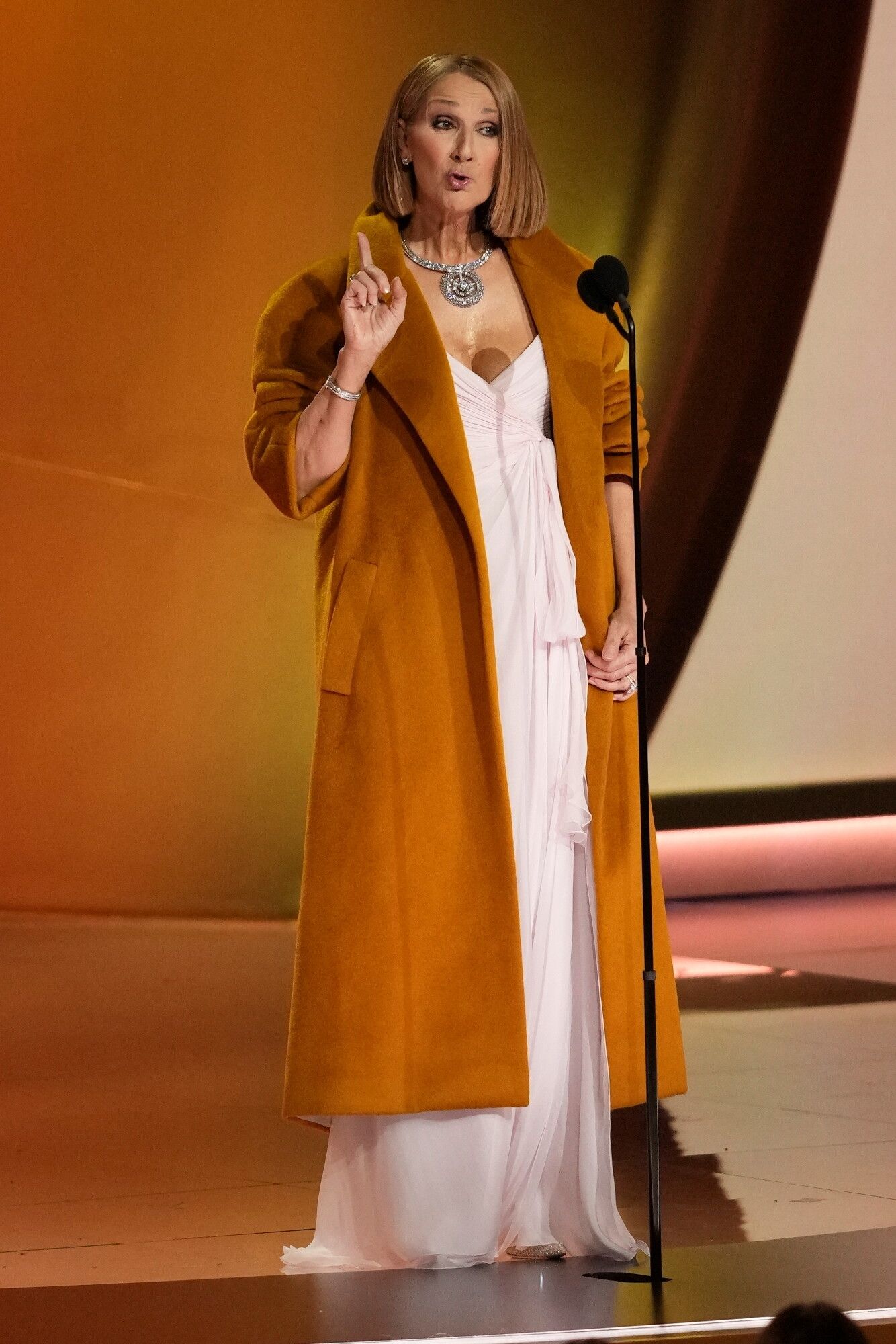 Grammy 2024, commozione per Celine Dion a sorpresa sul palco