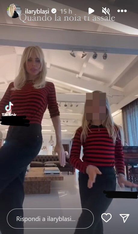 Fotogallery - Ilary Blasi fa i Tik Tok con le figlie Isabel e Chanel Totti