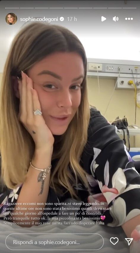 Sophie Codegoni incinta finisce all’ospedale