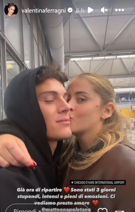 Valentina Ferragni con Matteo Napoletano, amore a Chicago