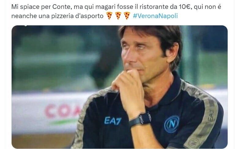Napoli sconfitto a Verona, i meme su Antonio Conte