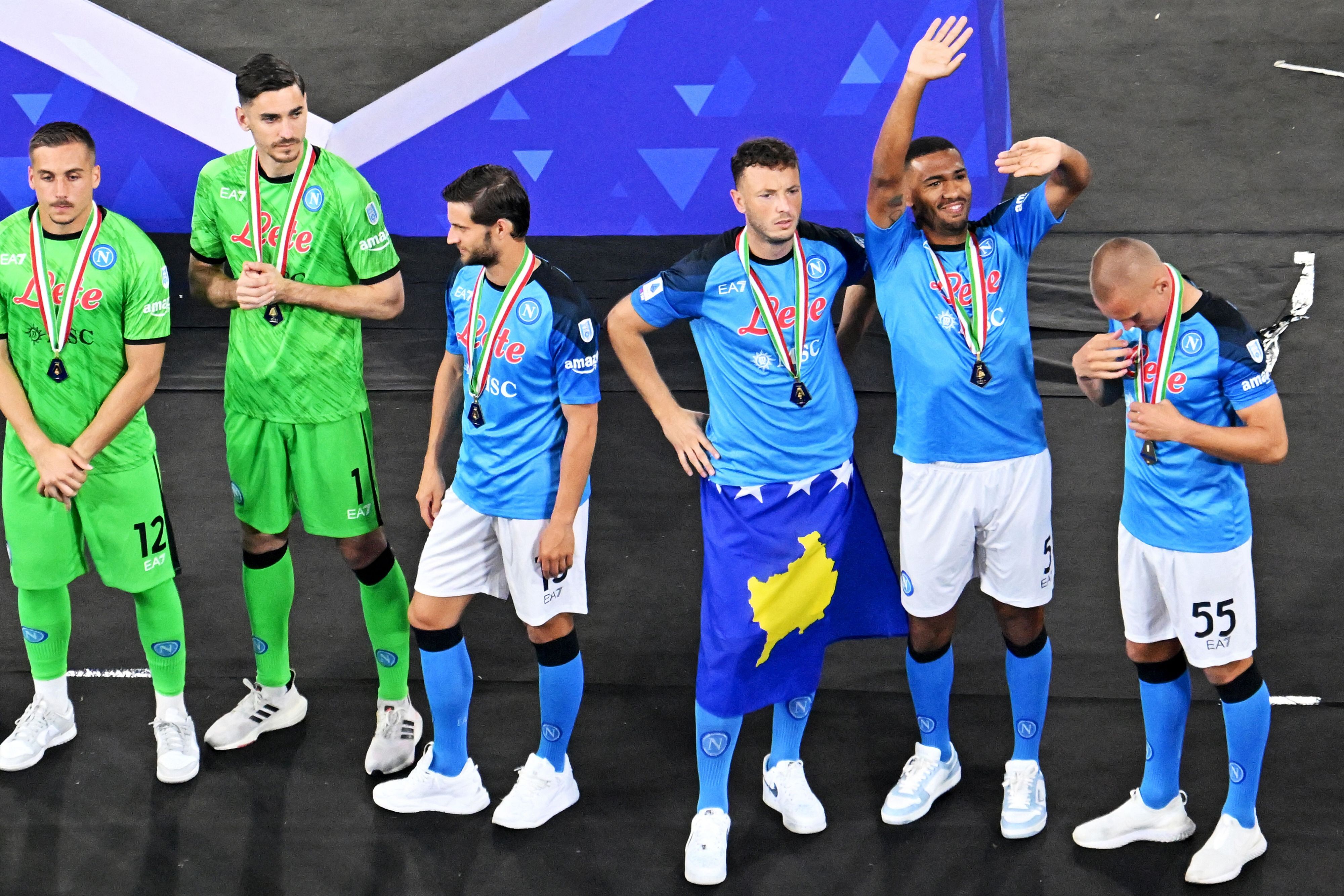 Napoli, la coppa dello scudetto: la premiazione