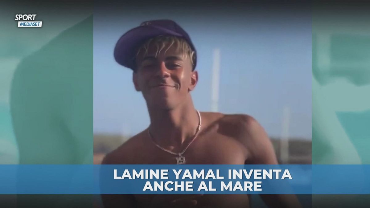 "Lamine Yamal dance": dal campo al mare è sempre show