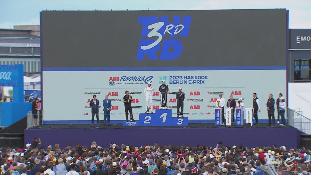 Il podio della gara 2 di Berlino - SportMediaset
