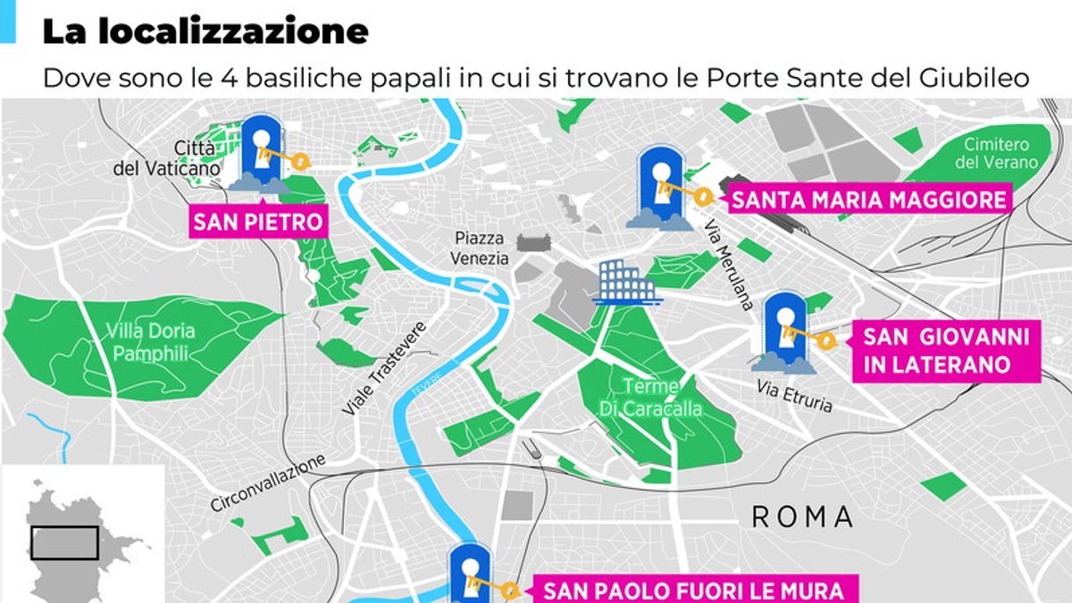 Roma, le quattro basiliche papali con le Porte Sante del Giubileo