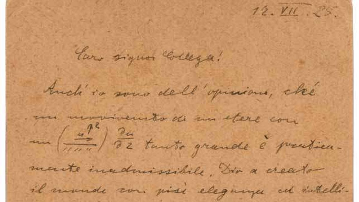 Albert Einstein, all'asta una sua presunta lettera in italiano: "Caro ...