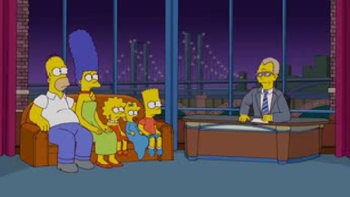 I Simpson salutano David Letterman e gli dedicano la gag del divano ...