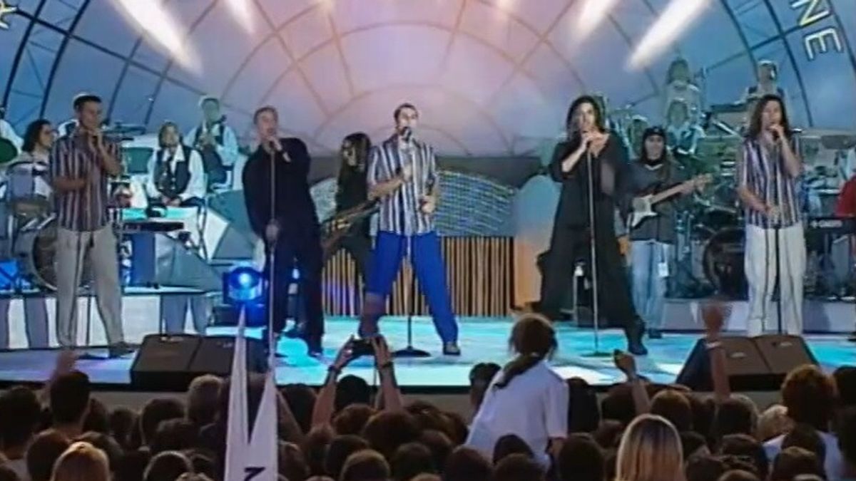 La boyband dei Ragazzi italiani a "Un disco per l'estate" 1997