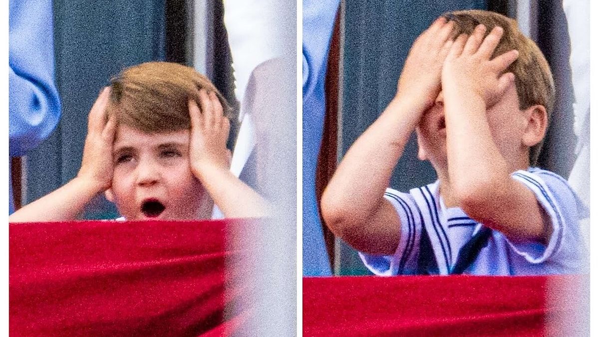 Le smorfie del principino Louis al balcone rubano la scena a Elisabetta ...
