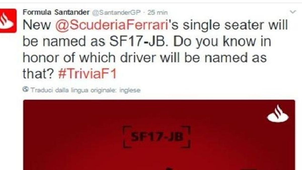 F1, la Ferrari siglata SF17-JB - SportMediaset