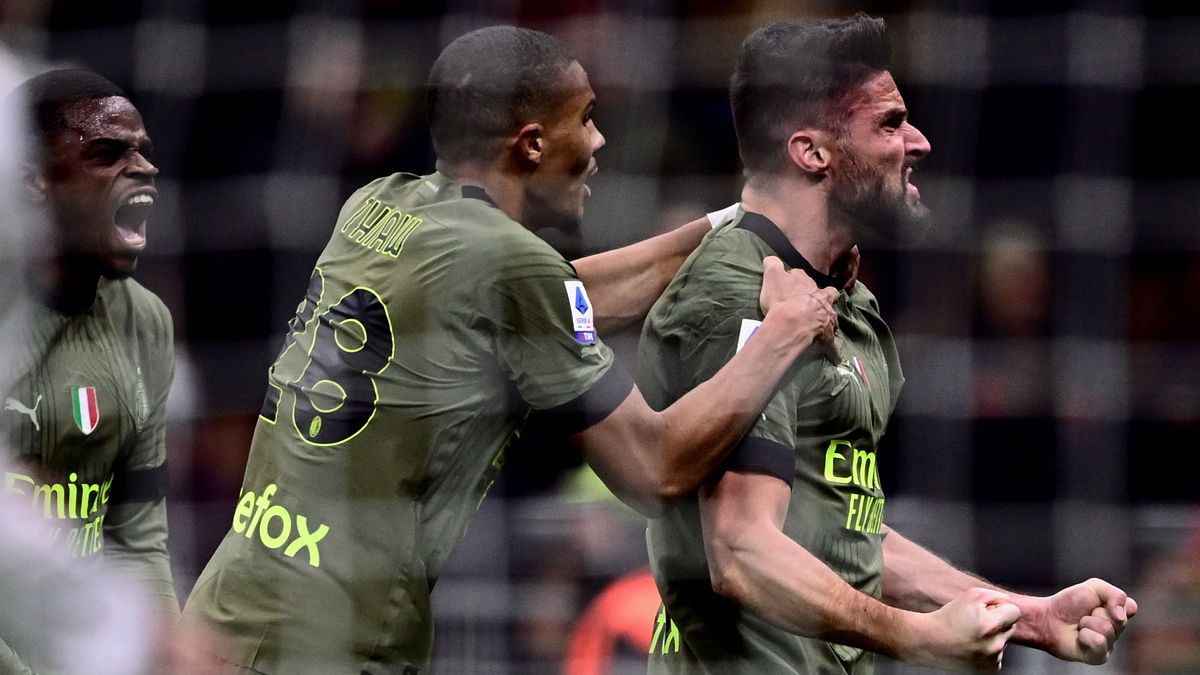 Milan, brodino Giroud con vista Champions League