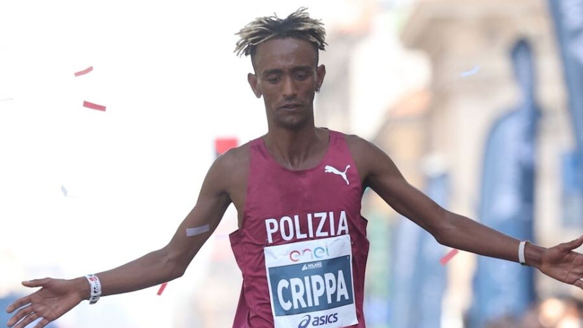 Crippa oggi impegnato nel Giro al Sas di Trento