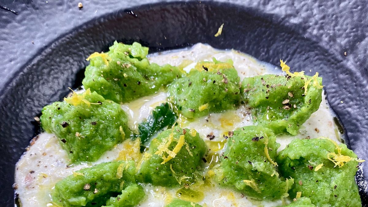 Malfatti di broccoli con crema di stracciatella by Chef Andrea Mainardi
