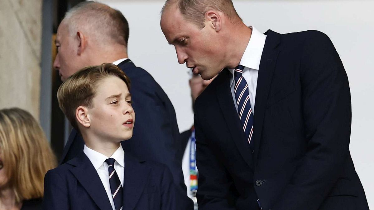 Il principe William e George allo stadio a Berlino per la finale di Euro 24