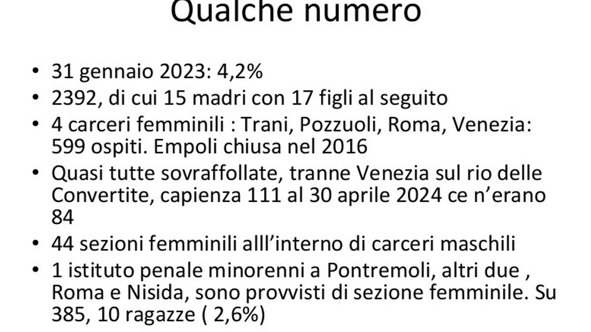 Donne in carcere, i numeri della discriminazione