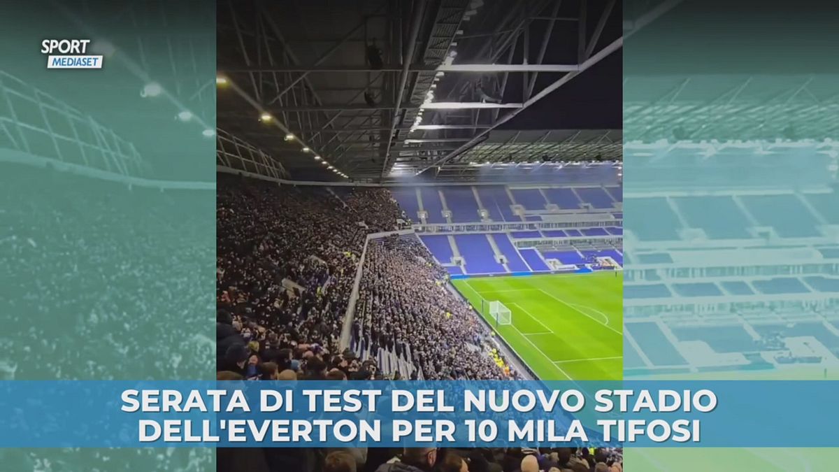 Serata di test del nuovo stadio dell'Everton per 10 mila tifosi