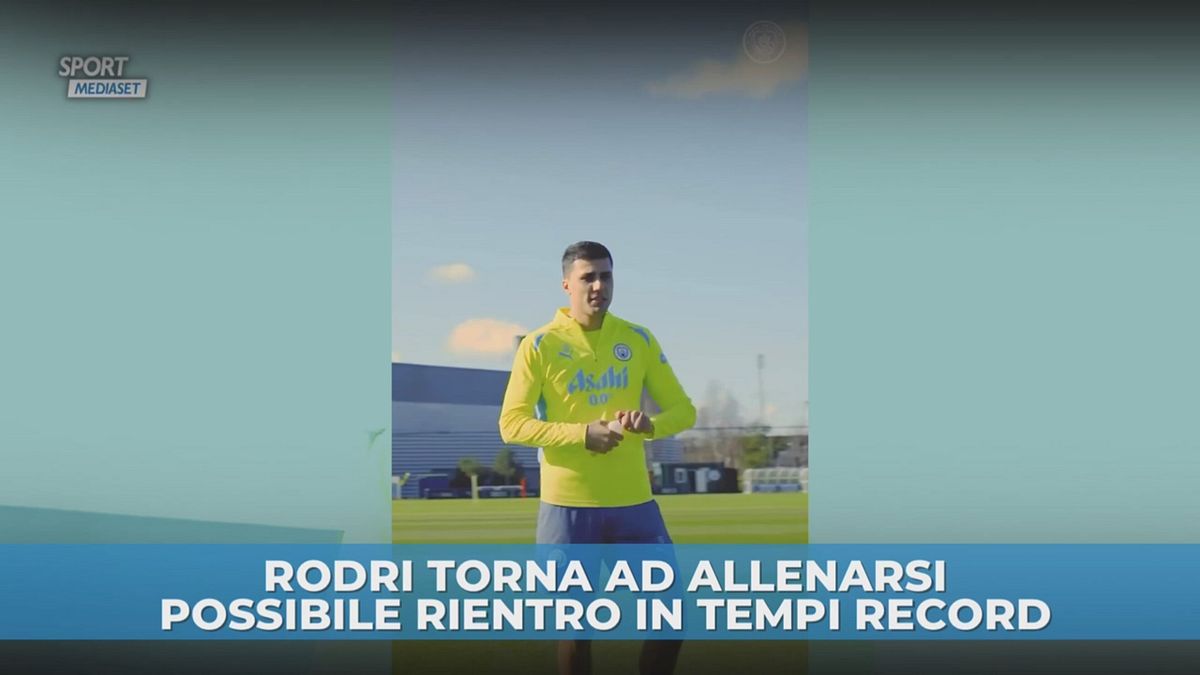 Rodri torna ad allenarsi. Possibile rientro in tempi record