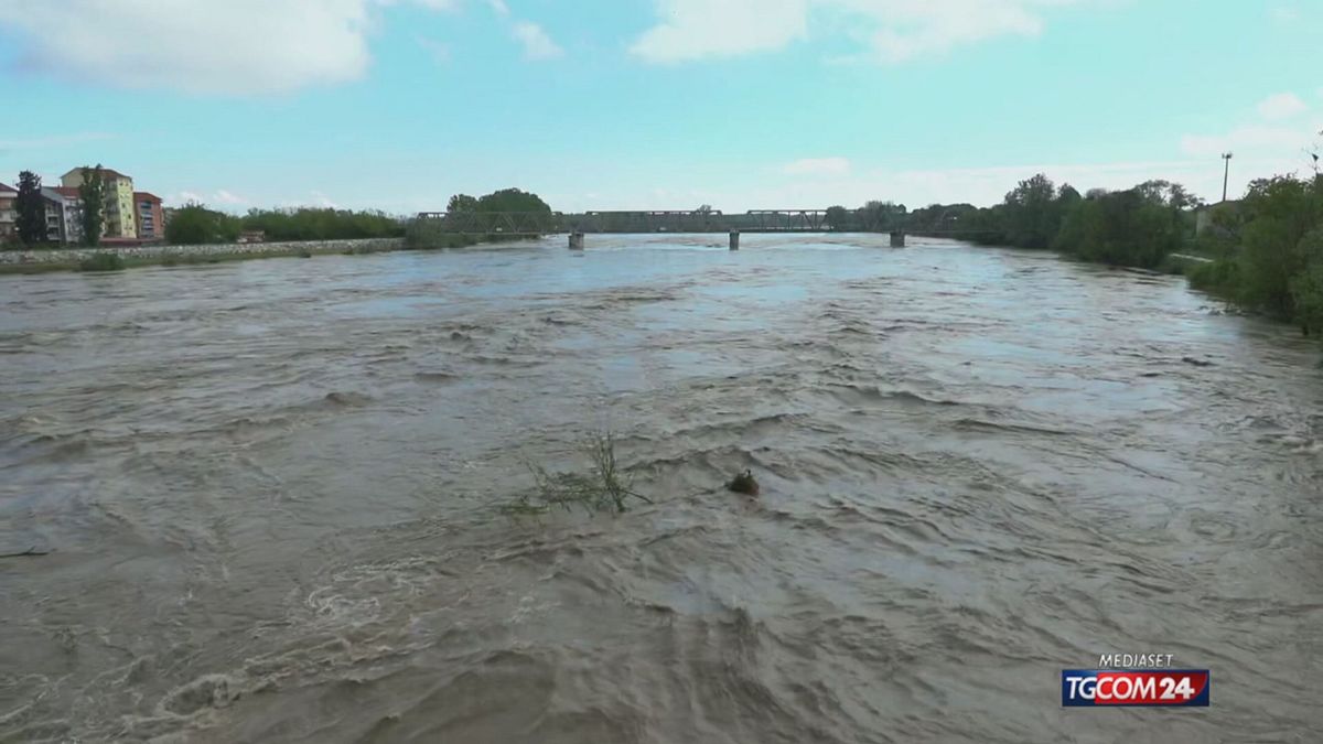 La piena del Po in provincia di Alessandria