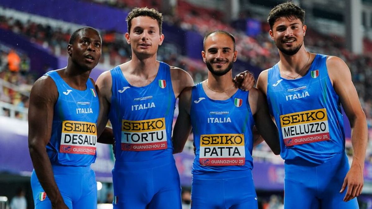 staffetta 4x100 quinta 38"20 finale titolo World Relays