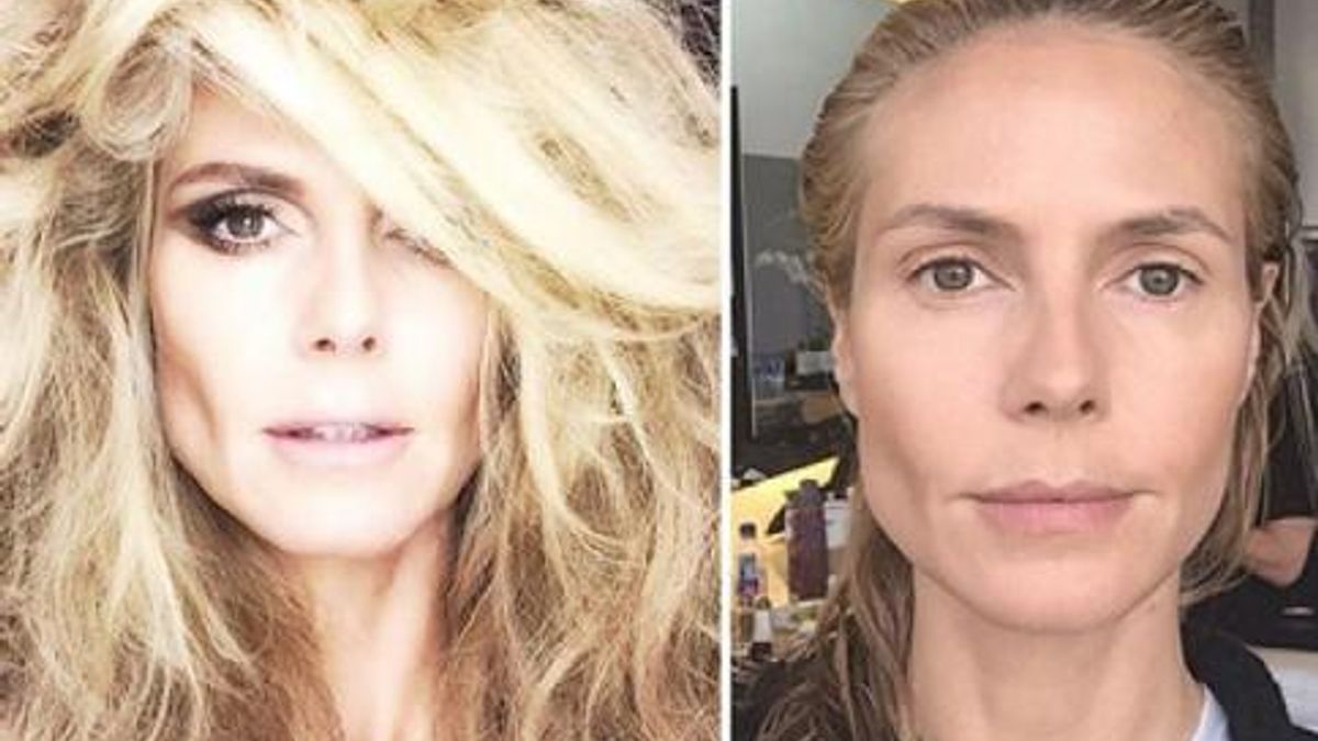 Heidi Klum, la modella tedesca con e senza trucco: che differenza shock ...