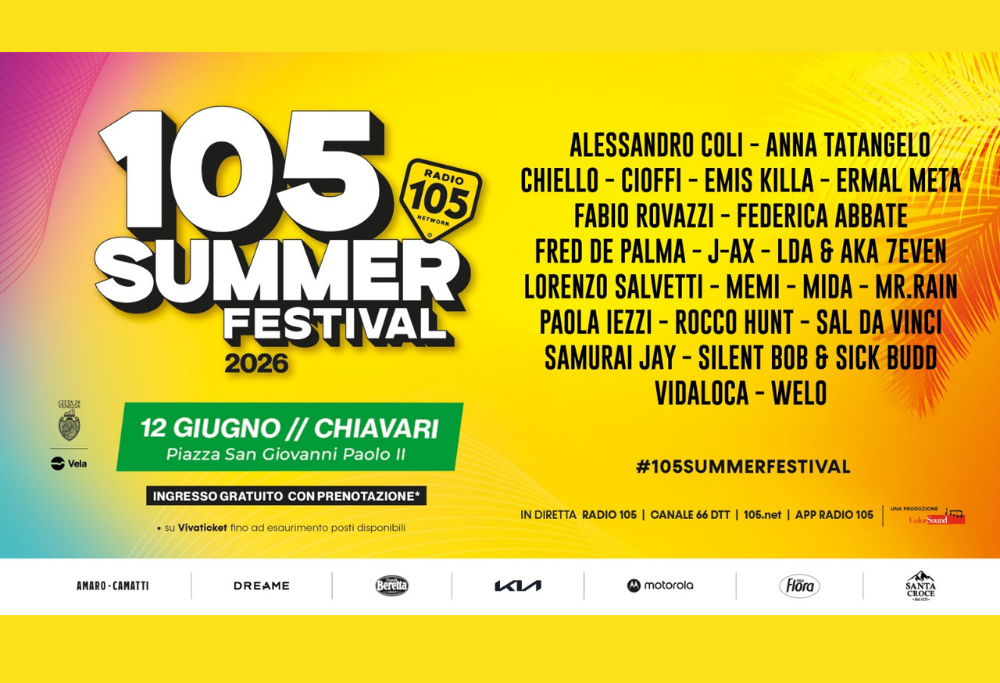 La line-up della seconda tappa del 105 Summer Festival - Radio 105