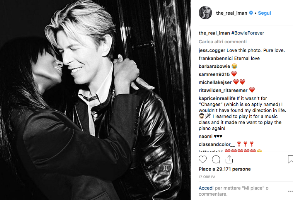 David Bowie: il ricordo della moglie Iman - Radio Monte Carlo